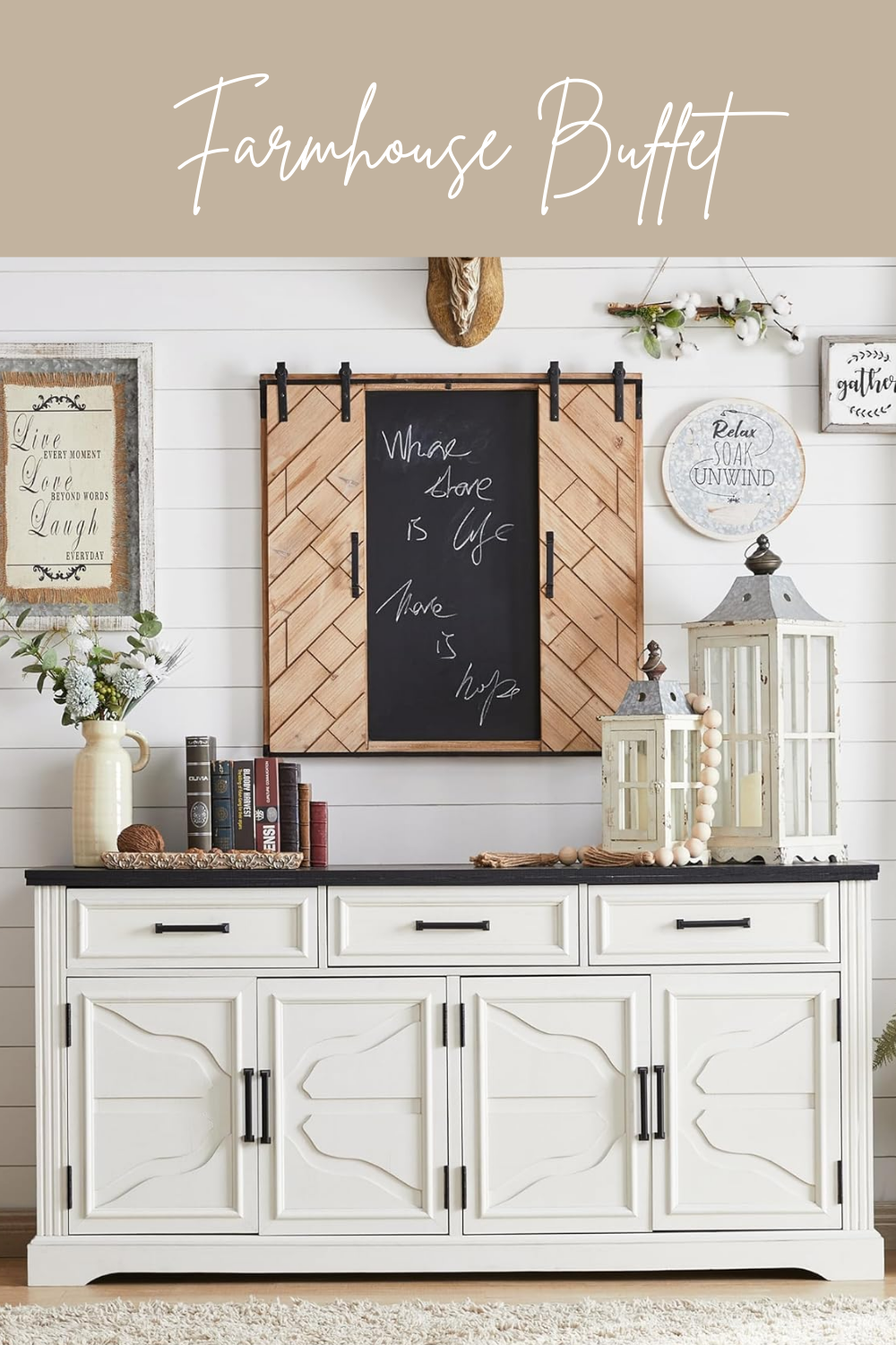 18 Farmhouse Sideboards , Buffets, Cabinets with Style +Storage
