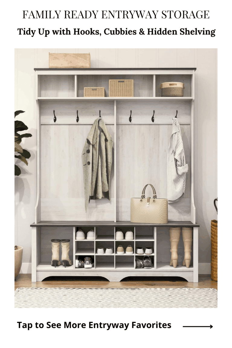13 Stylish Coat Racks & Hall Trees to Organize Your Entryway
