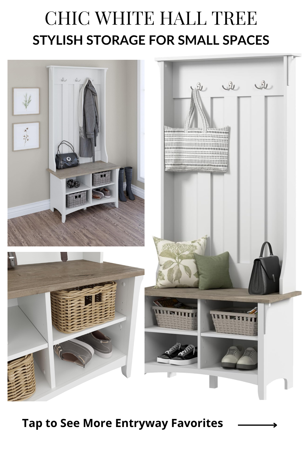13 Stylish Coat Racks & Hall Trees to Organize Your Entryway